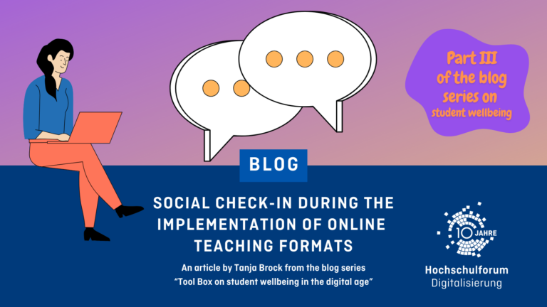 Social check-in for the implementation of online teaching formats